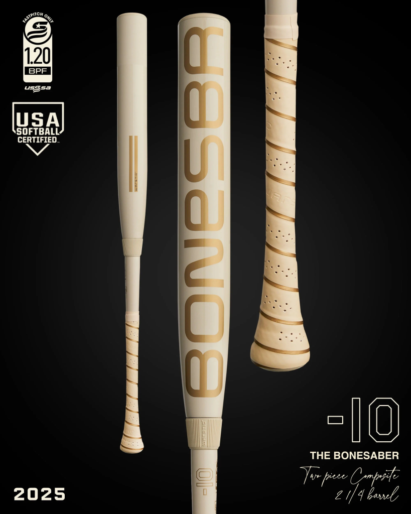 Warstic - 2025 BONESABER FULL COMPOSITE FASTPITCH BAT -10 - Dugout ...